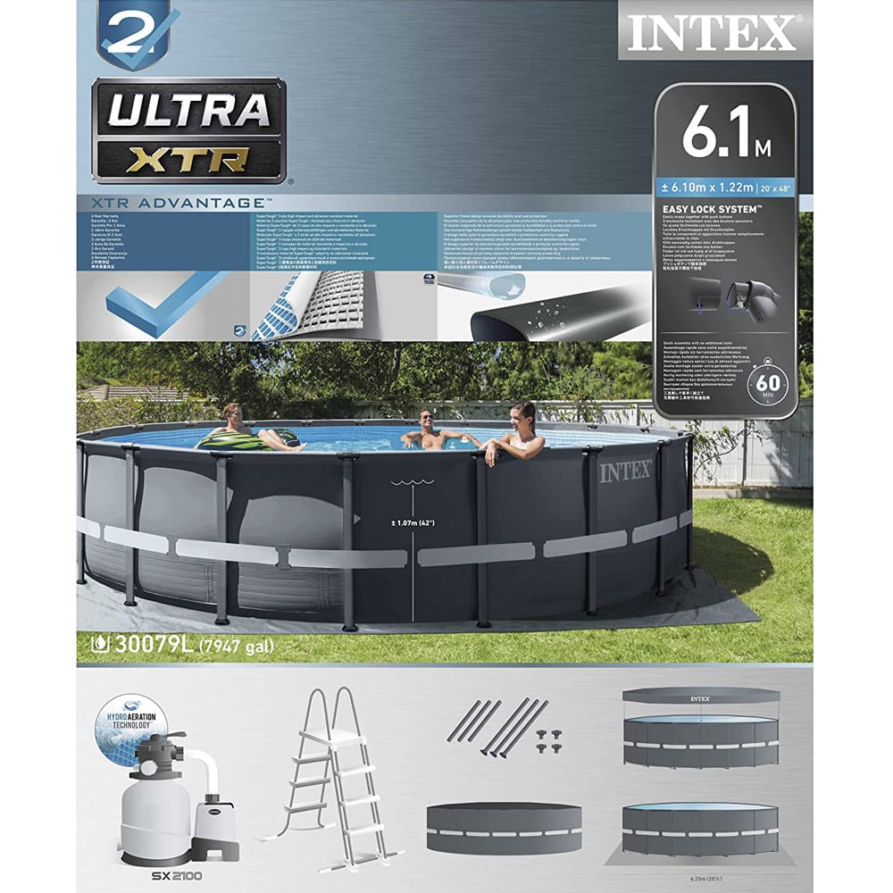 Intex XTR Frame Pool - 610x122cm Set inkl. Pumpe | Poolpanda