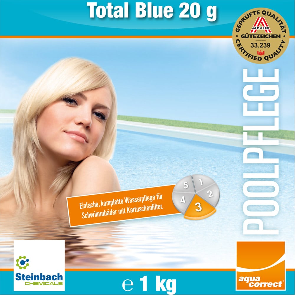 Steinbach Total Blue Multitabs 1kg - je 20g | Poolpanda