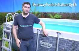 Pool Rattan Optik - Elegante Bestway Pools inklusive Set