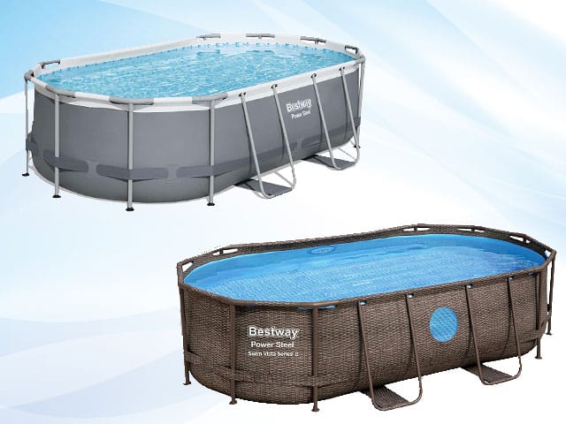 Ein ovaler Pool von Intex und Bestway für die neue Poolsaison