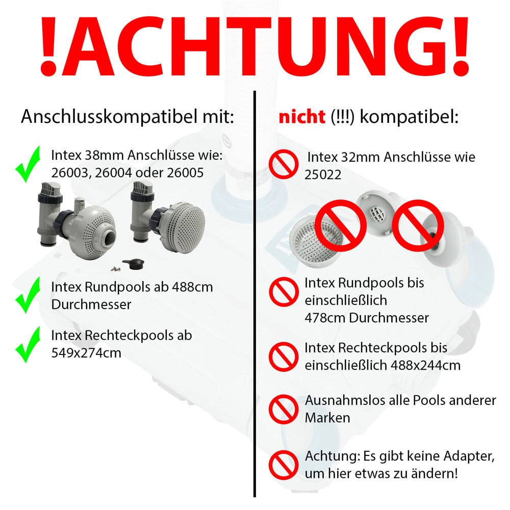 Intex Auto Pool Cleaner ZX100 Bodensauger | hyrdraulischer Poolreiniger ...